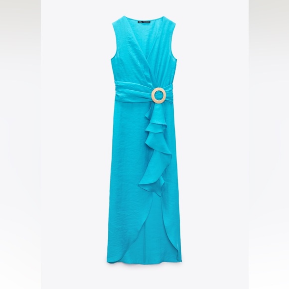 Zara | Dresses | Zara Turquoise Dress | Poshmark